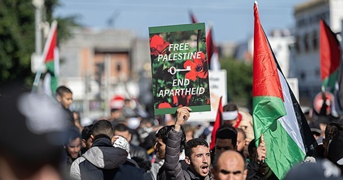 epaselect MOROCCO PROTEST ISRAEL GAZA CONFLICT