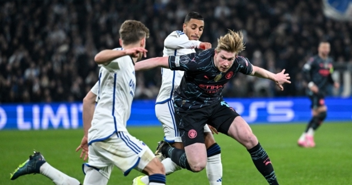 KDB 1골 2도움 맨시티, 코펜하겐 3-1로 꺾고 8강행 청신호 [UCL]