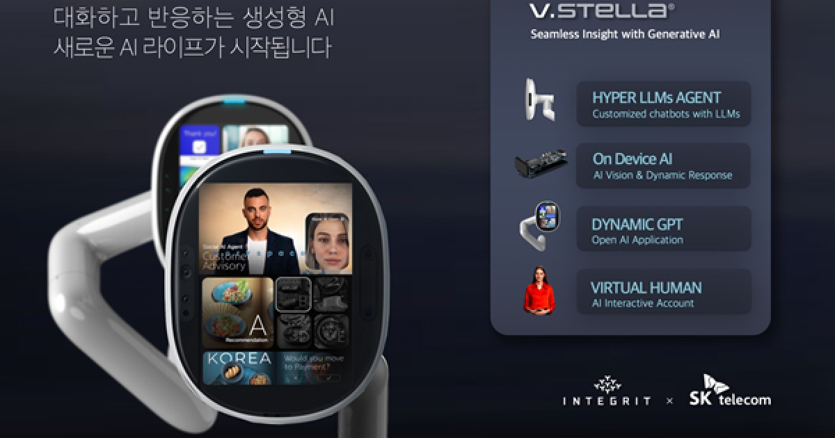 인티그리트, SK텔레콤과 함께 AI 안내형 디바이스, MWC2024 선보여