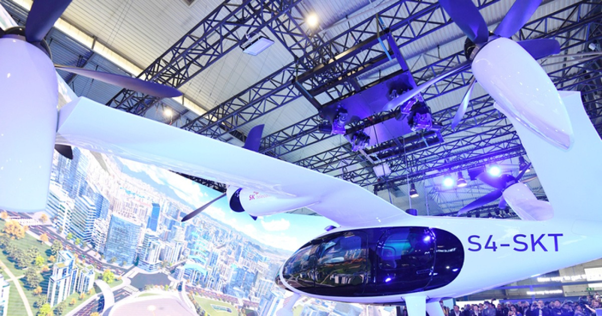 [MWC24] SKT 실물크기 UAM 전시