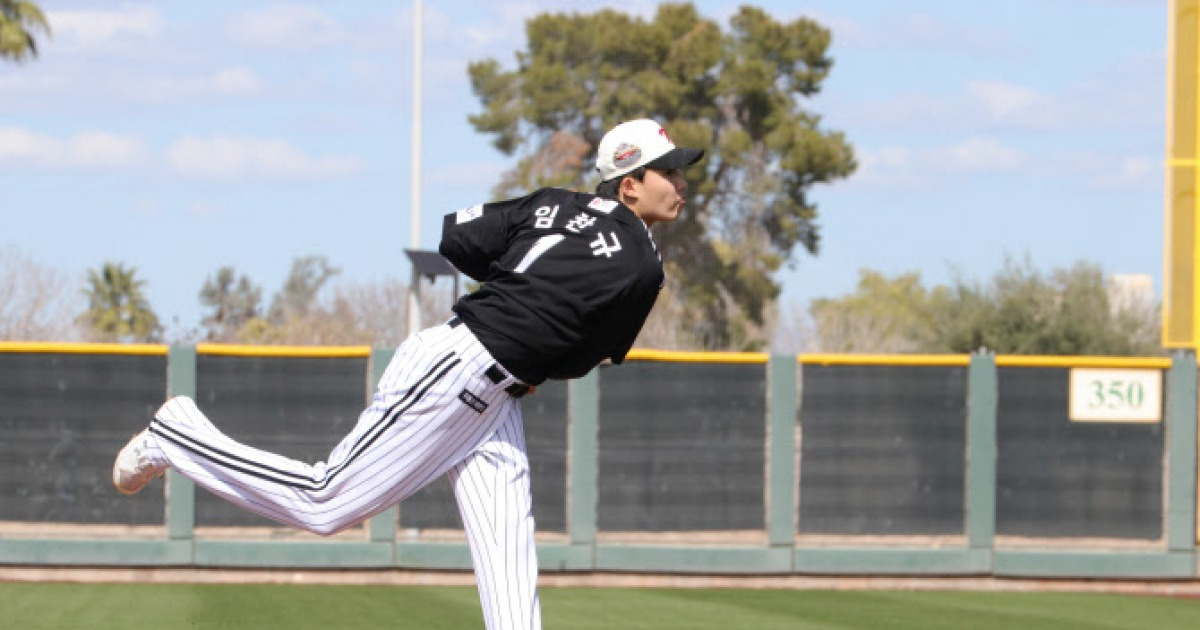 '벌써 145km?' LG 임찬규, 시즌 전 스프링캠프부터 폭풍질주