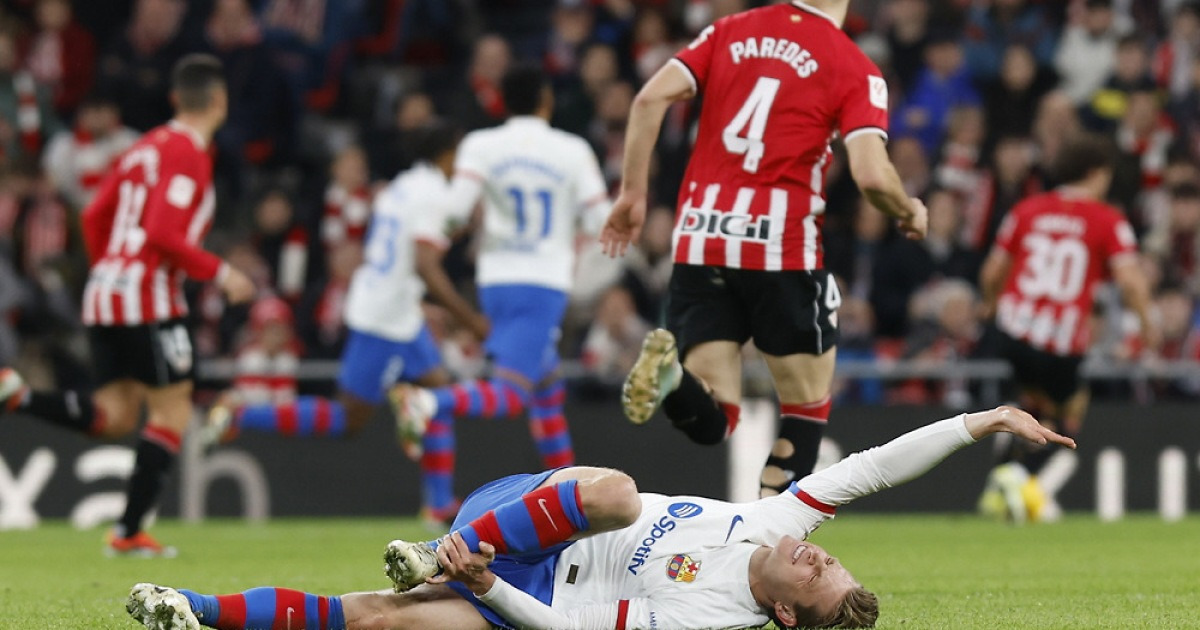 'UCL 16강 2차전 어떡해' 바르샤, 대위기! 더용+페드리, MF 핵심 부상으로 '동반 이탈'