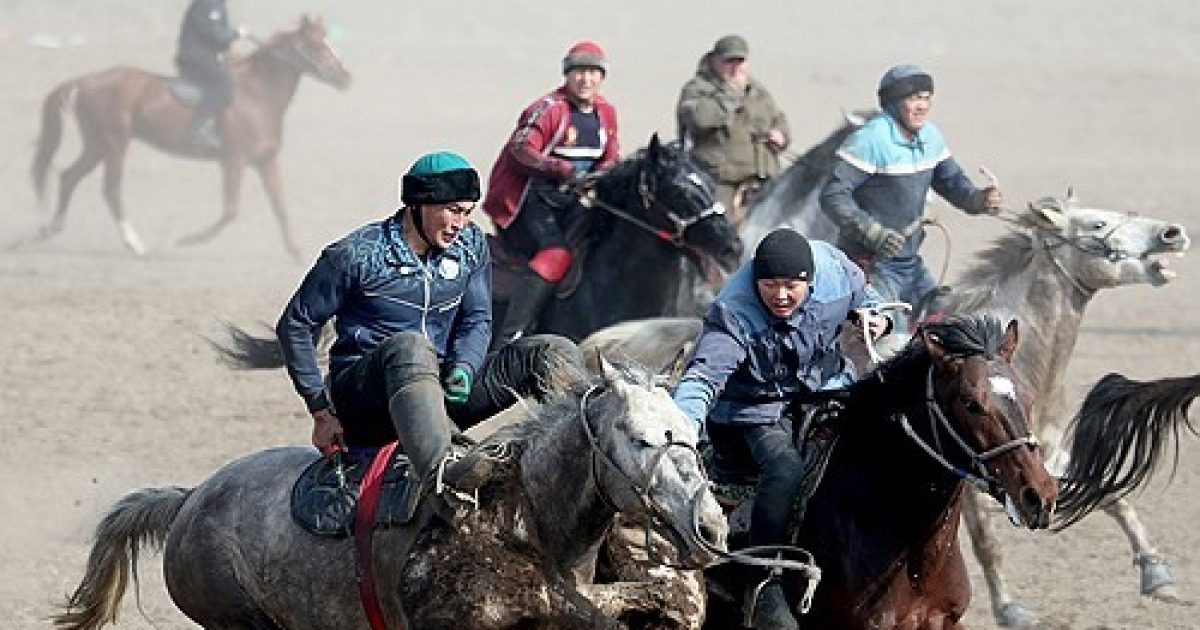 KYRGYZSTAN PHOTO SET TRADITION ALAMAN ULACK