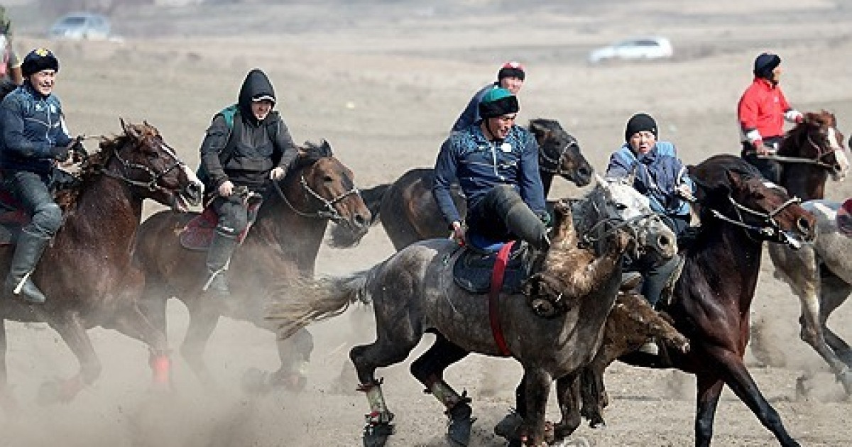 KYRGYZSTAN PHOTO SET TRADITION ALAMAN ULACK