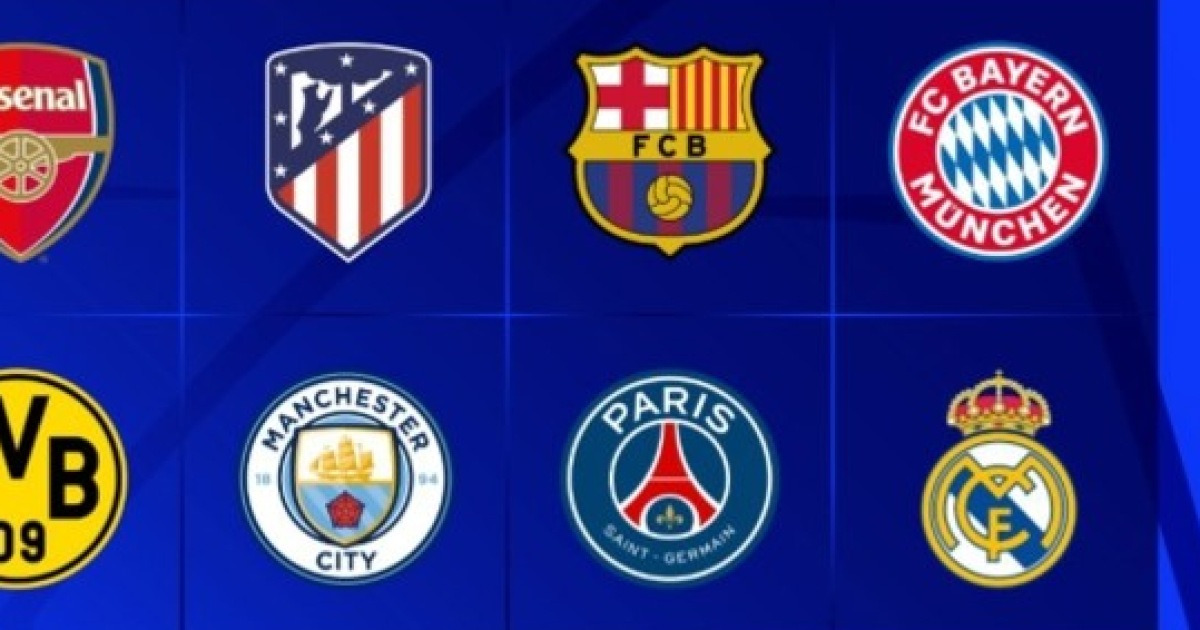 '아스널, 바르사, PSG, ATM, BVB, 뮌헨, 레알' UCL 8강, 빅클럽 전부 올라왔다!(종합)