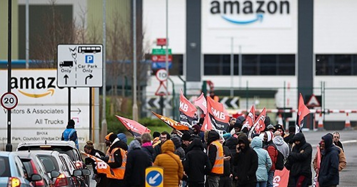 BRITAIN AMAZON WORKERS STRIKE