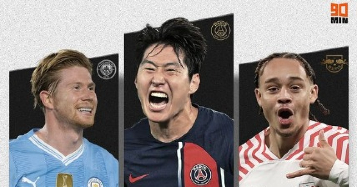 이강인, KDB-시몬스 제치고 센터 장식! PSG 중거리 슈팅의 대표 선수로 인정