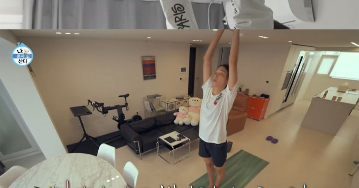 '193cm' 박서함, 김연경과 똑같은 천장 스트레칭 '깜짝'[나혼산]