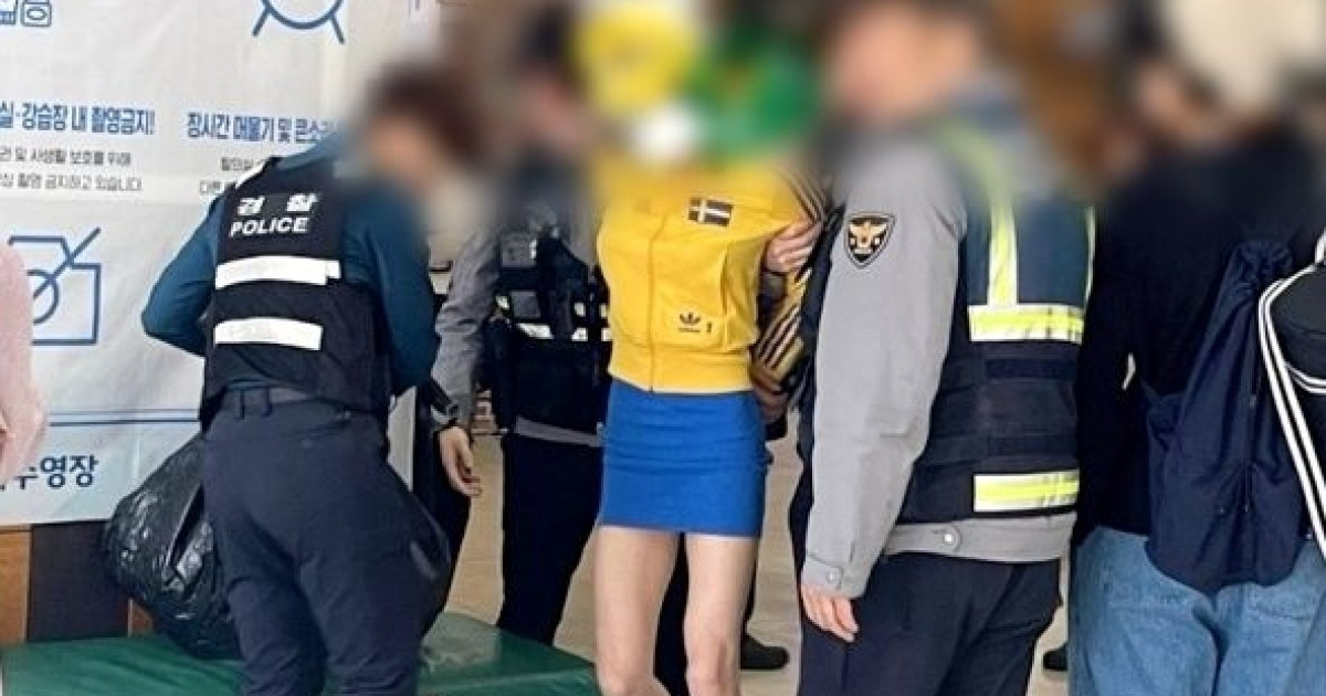 치마입고 가발 쓴 그 놈…女탈의실 잠입 당시 모습 소름