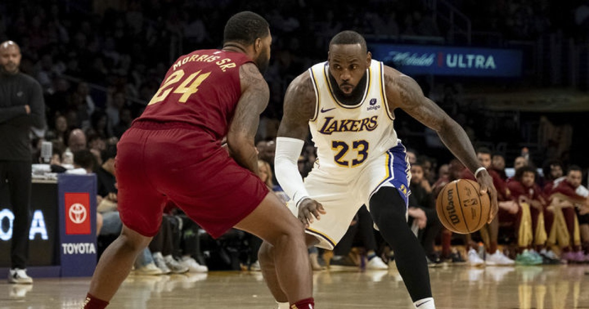 NBA LAL '르브론 더블더블 활약', 클리블랜드 꺾고 4연승