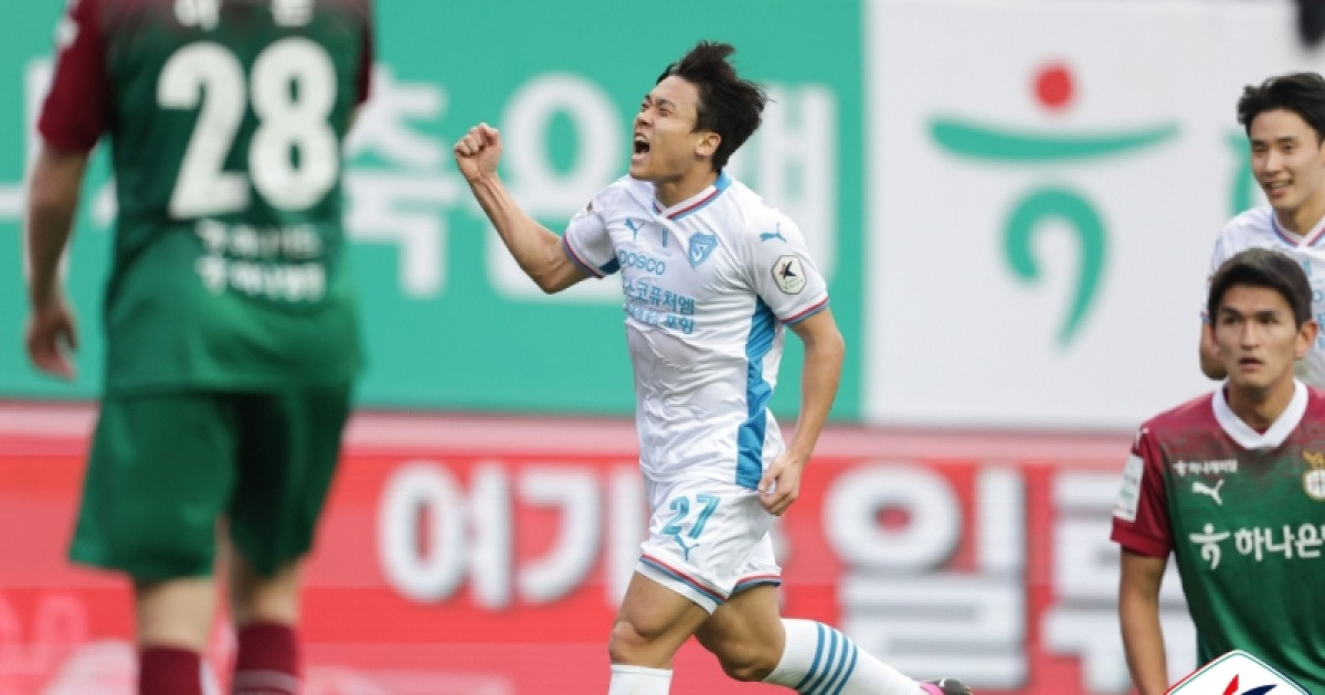 김천 정치인, K리그1 6R MVP…베스트 매치는 ‘태하드라마’ 포항