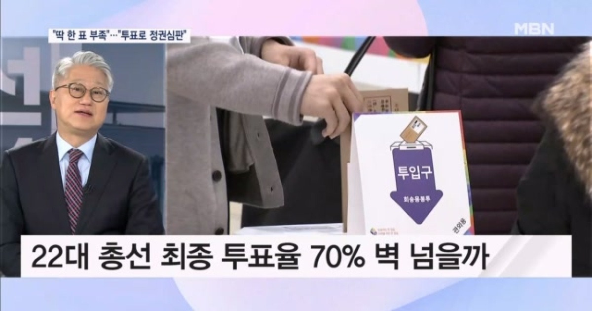 [굿모닝MBN] 22대 총선 최종 투표율 70% 벽 넘을까