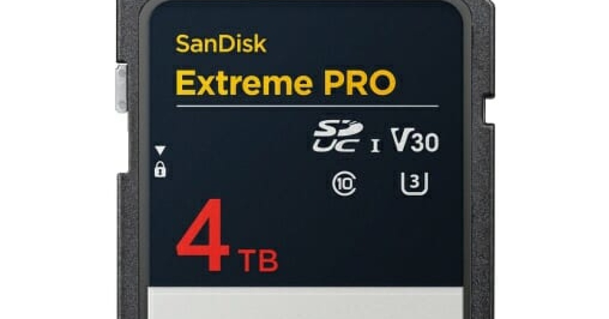 웨스턴디지털, 용량 4TB SD카드 공개