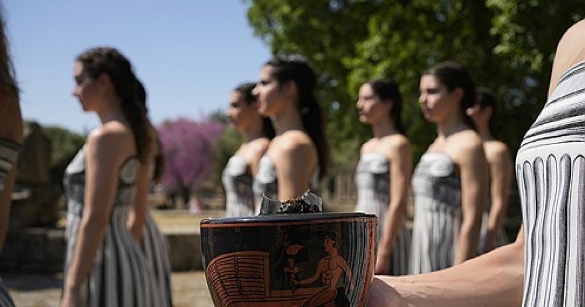 Greece Torch Lighting Performers