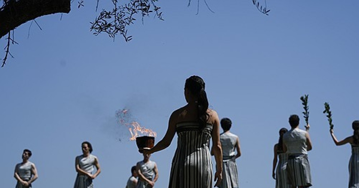 Greece Olympics Paris Flame Lighting