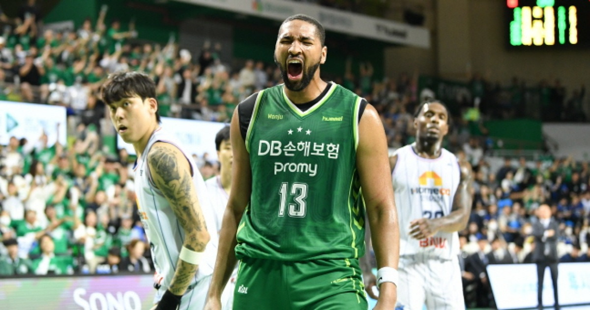 '최준용 2점' 묶은 DB, 로슨 32점+골밑 장악 KCC와 1승 1패 '승부는 원점 [KBL PO]