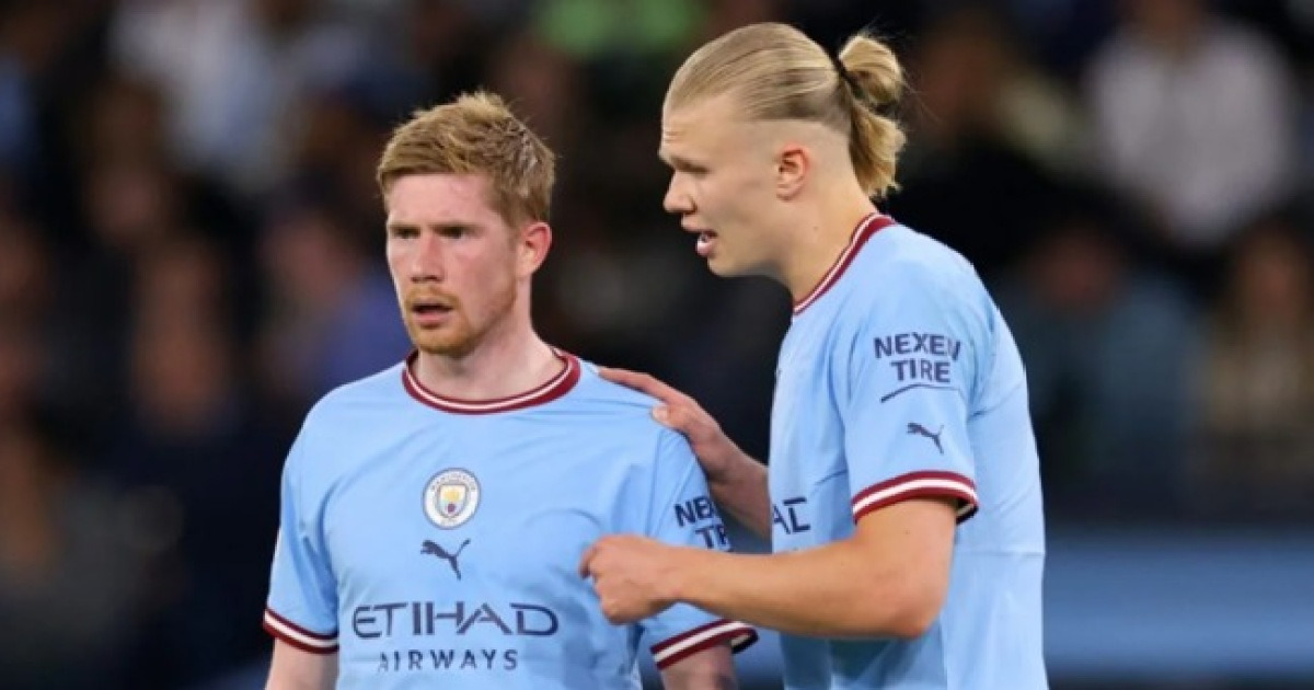 맨시티 초비상! KDB-홀란드 FA컵 4강 결장?... "근육에 문제를 느꼈다"