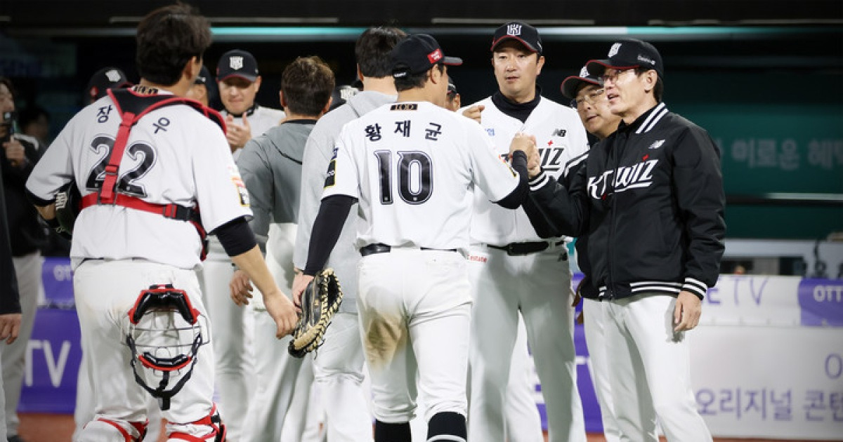 3:3→5:5→6:6→9:6, 장성우 결승타+'특급 신인' 육청명 호투 힘입어 KT 승리 '한화 3연패 늪' [수원에서mhn]