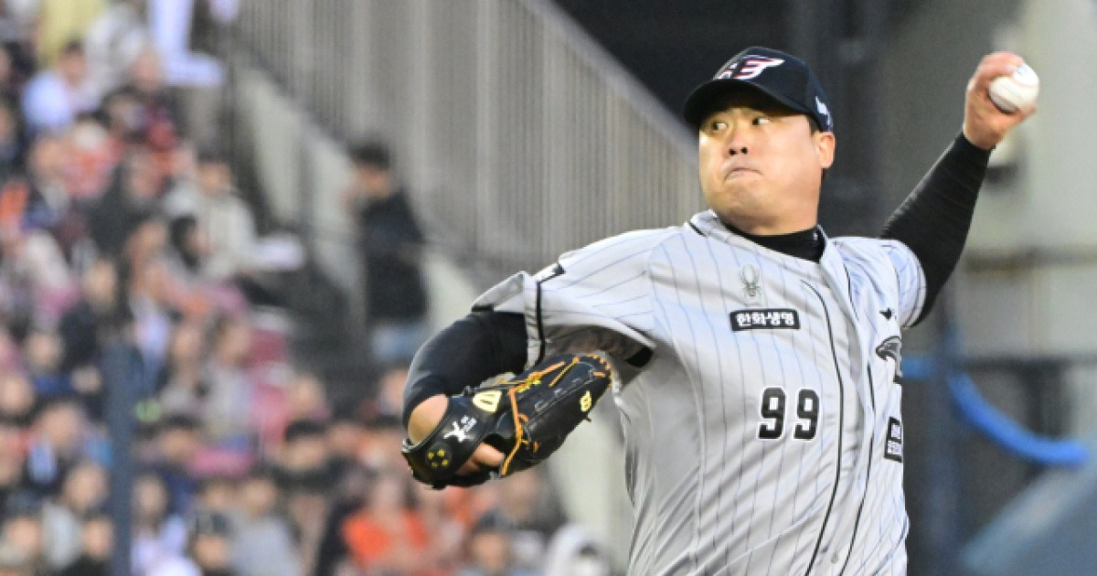 'KBO 100승 재도전' 류현진, 이재원과 배터리 호흡…옆구리 통증 최재훈 1군 말소 [MD수원]