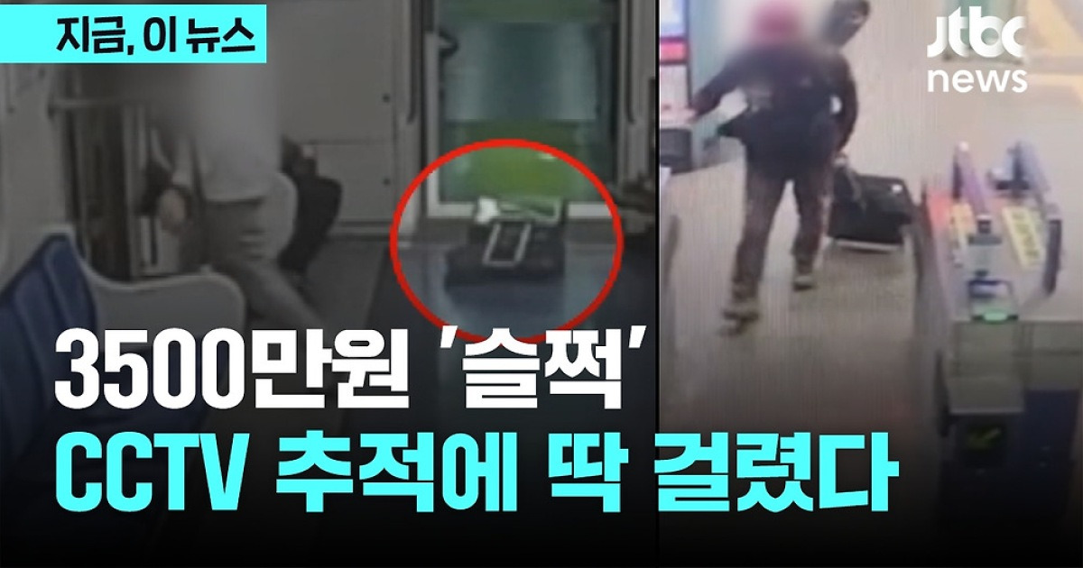 3500만원 든 여행가방 '슬쩍'…CCTV 추적에 딱 걸렸다