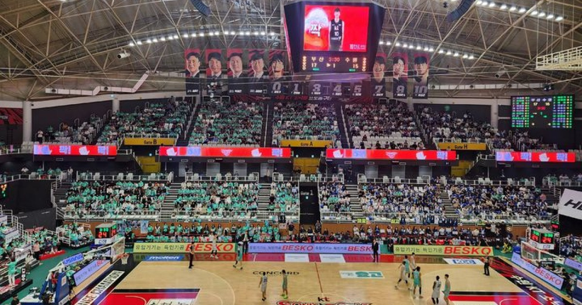 달아오른 '봄 농구' 열기…KT-KCC 챔프전 1차전 만원 관중