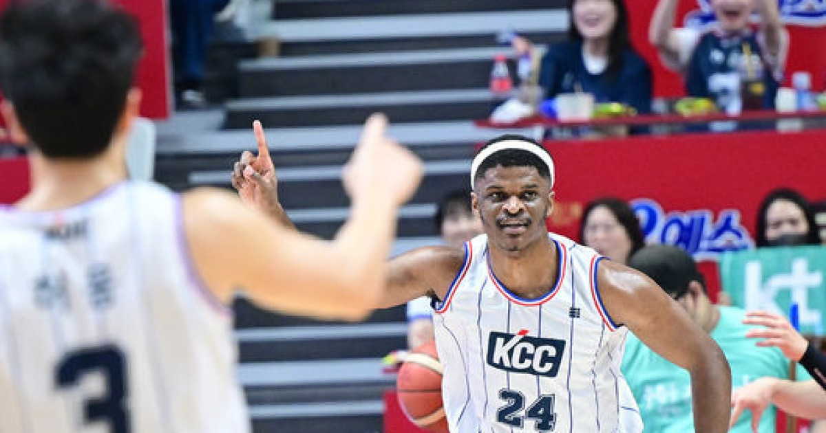 KCC 존슨, '챔프 2차전 맹폭' [사진]