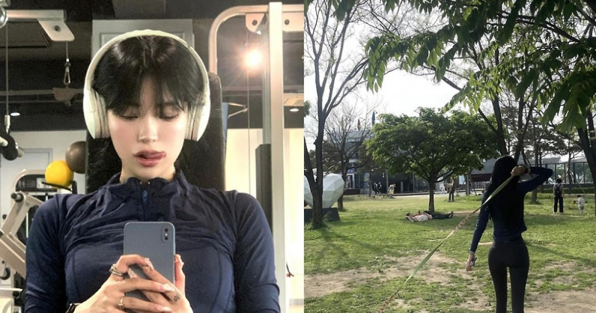 47kg 최준희 "이쁘게 하고 나감" 한강공원서 섹시한 뒤태 '핫해'