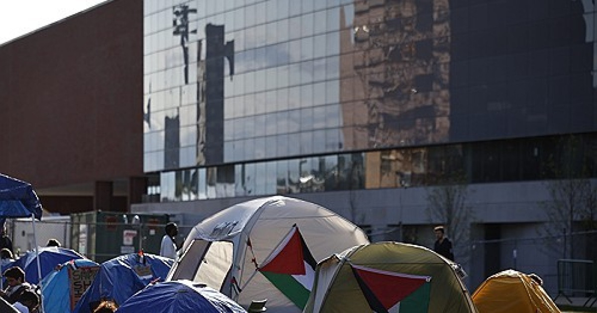 USA PRO-PALESTINIAN PROTEST AT EMERSON COLLEGE