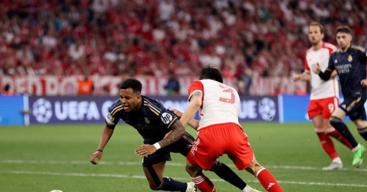 '아뿔싸 PK 헌납 김민재' 뮌헨, '비니시우스 멀티골' 레알과 혈전 끝 2-2 무승부 [UCL 4강]