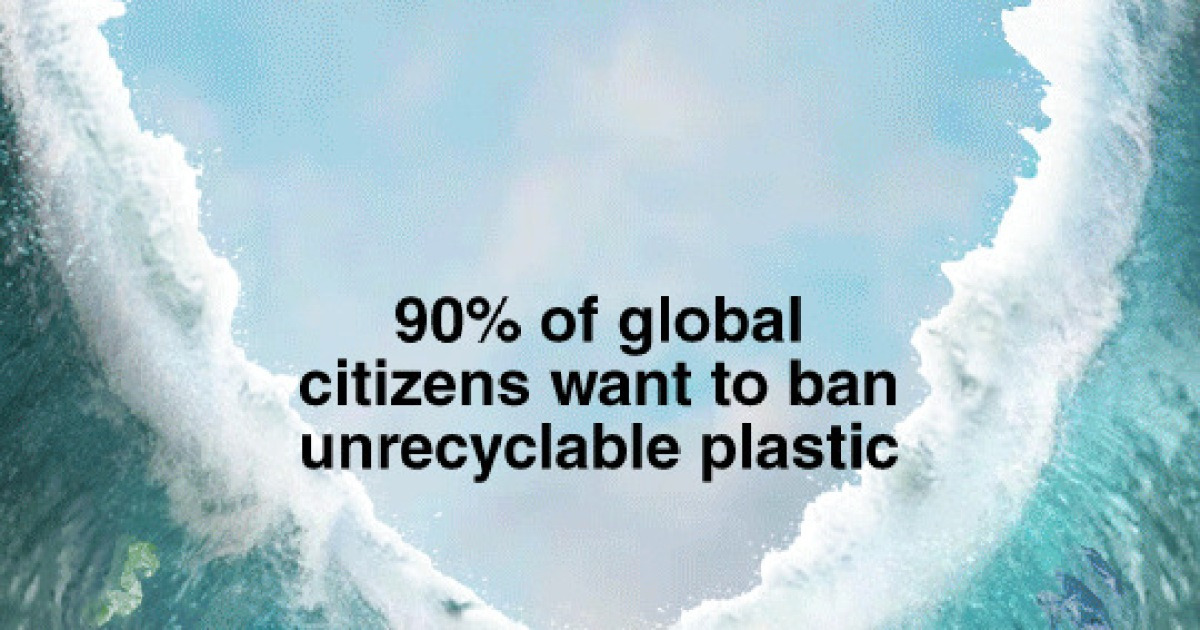 [Graphic News] 90% of global citizens want to ban unrecyclable plastic