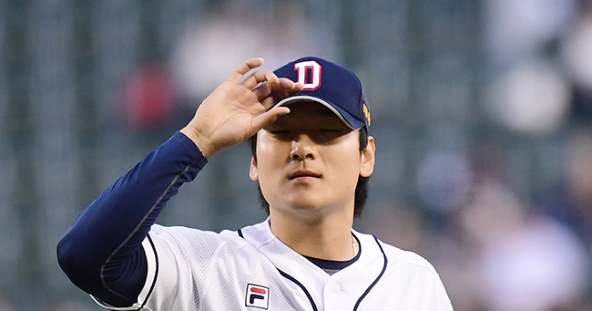 '최고 156km 쾅' 두산 곽빈, 6이닝 8K 무실점 호투…3승 눈앞