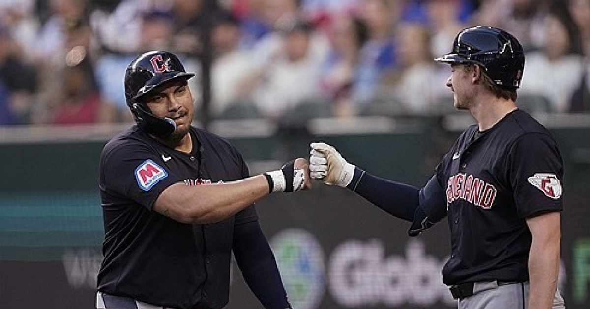 CORRECTION Guardians Rangers Baseball