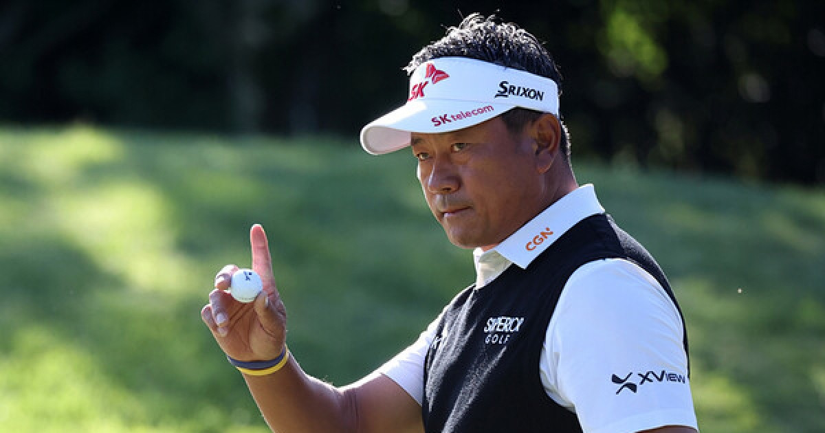 진화하는 최경주 골프…6타차 선두 "아이언샷 좋아지고, 퍼트 잘되고" [KPGA SK텔레콤오픈]