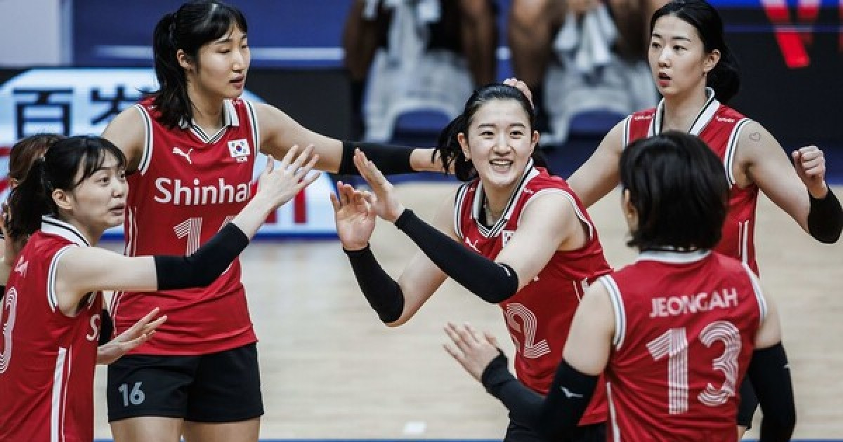 女배구, 드디어 이겼다! 태국 잡고 VNL 30연패 탈출