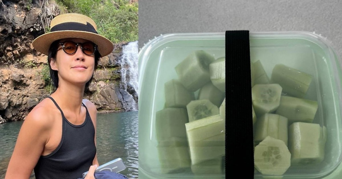 홍진경, 180cm·51kg 유지 비결 있었네…점심=충격적 '오이 도시락'