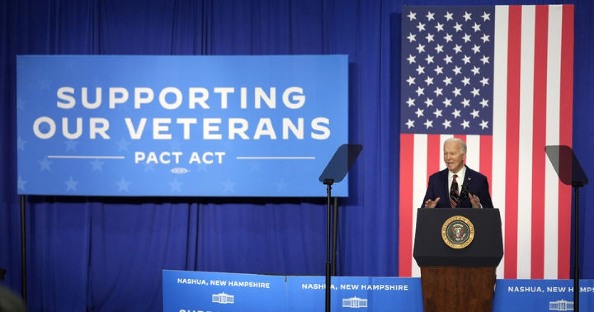 PACT 법에 대해 연설하는 바이든 대통령