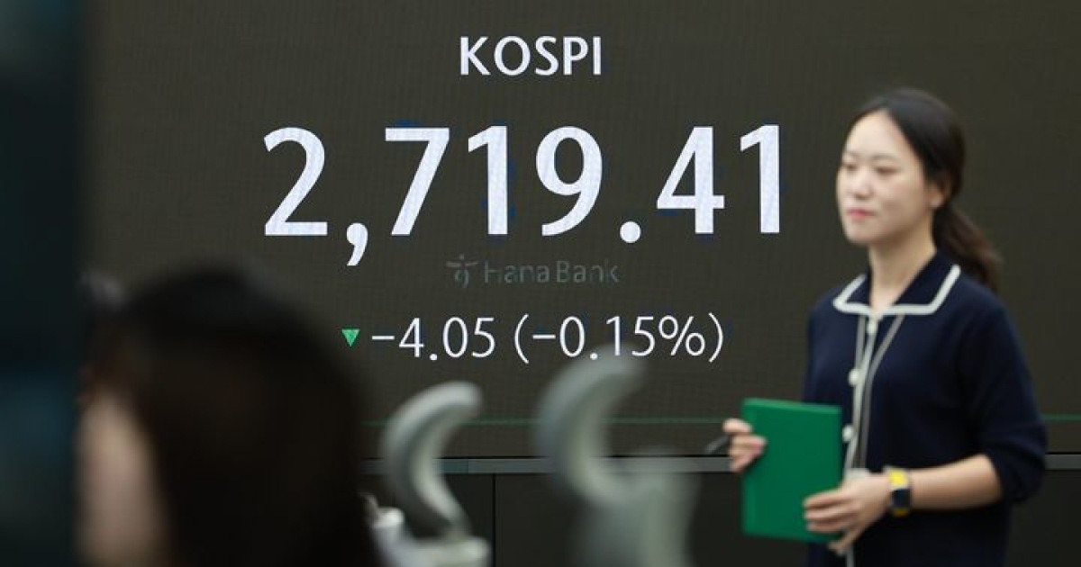 코스피, 4.43p(0.16%) 내린 2719.03 출발