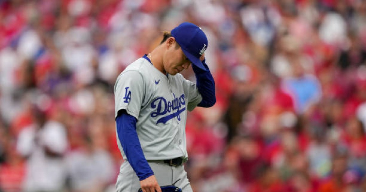 '4435억' 日 에이스, 'KBO 출신' 마티니에 호되게 당했다...LAD, CIN에 충격의 스윕패 '5연패 수렁'