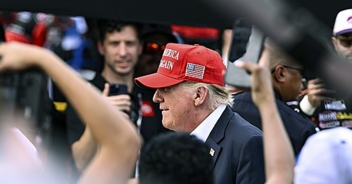 Trump NASCAR Charlotte Auto Racing