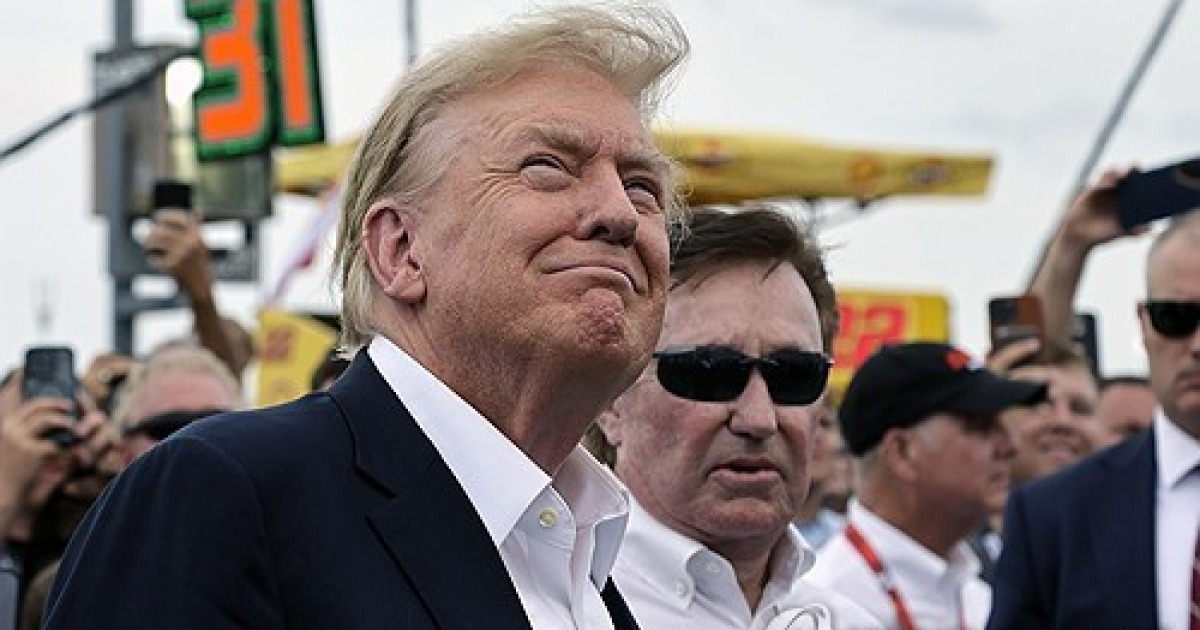 Trump NASCAR Charlotte Auto Race