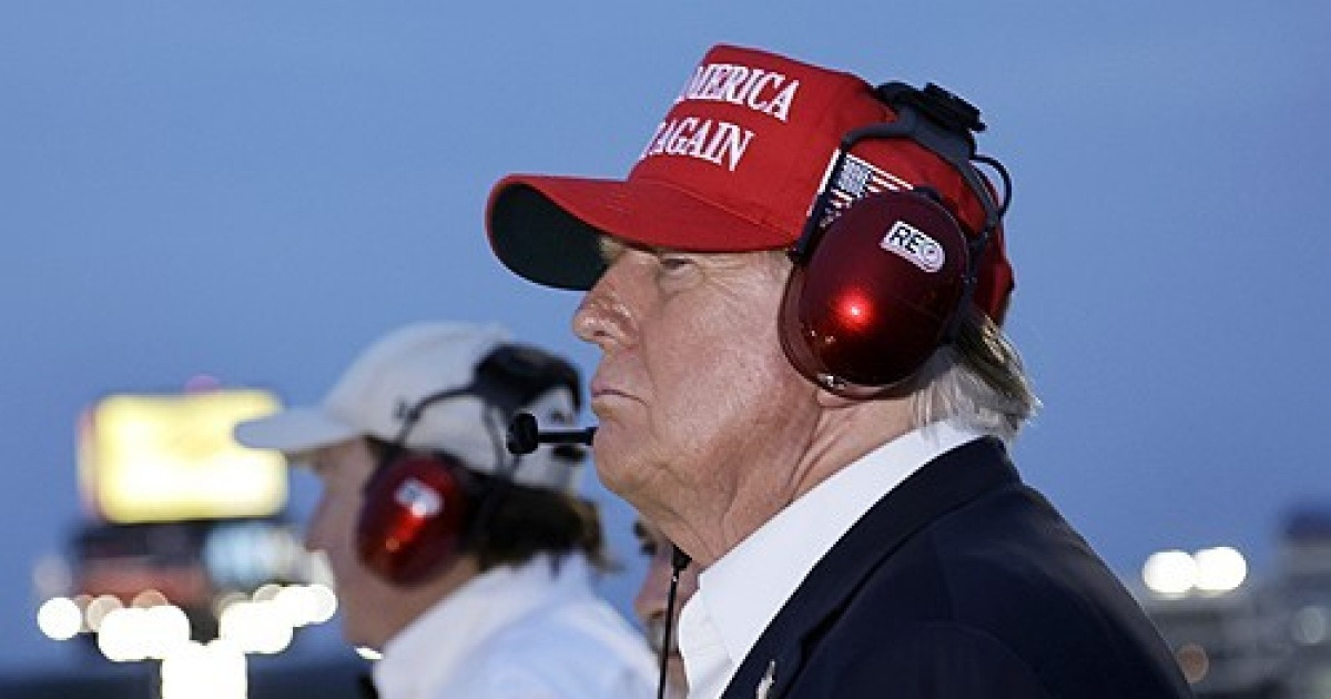 Trump NASCAR Charlotte Auto Race
