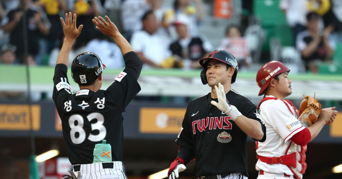 '홍창기 4타점·엔스 5승' LG, SSG 잡고 5연승 신바람