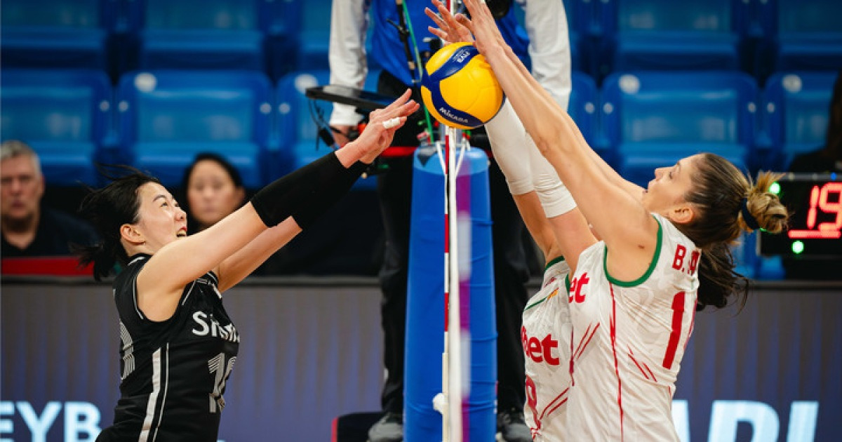 한국 여자배구, VNL 2연승 실패...'니콜로바 30득' 불가리아에 풀세트 끝 석패