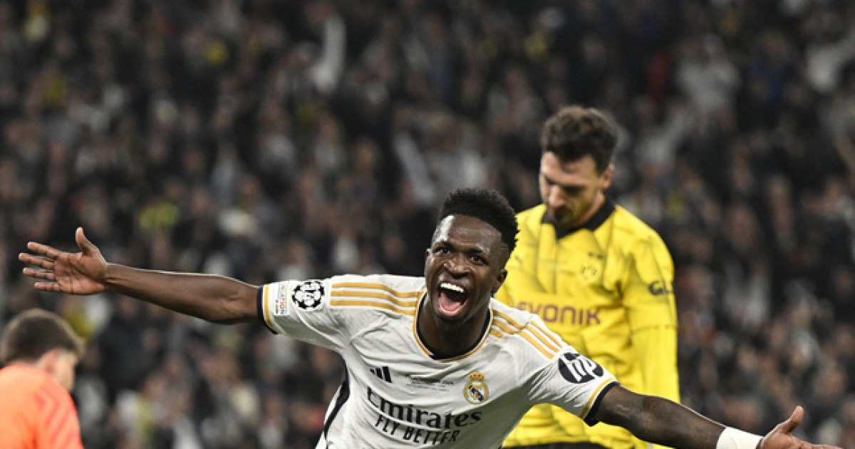 '쐐기골+MVP' 비니시우스, 발롱도르 보인다! 레알, 도르트문트 2-0 꺾고 '통산 UCL 15번째' 우승