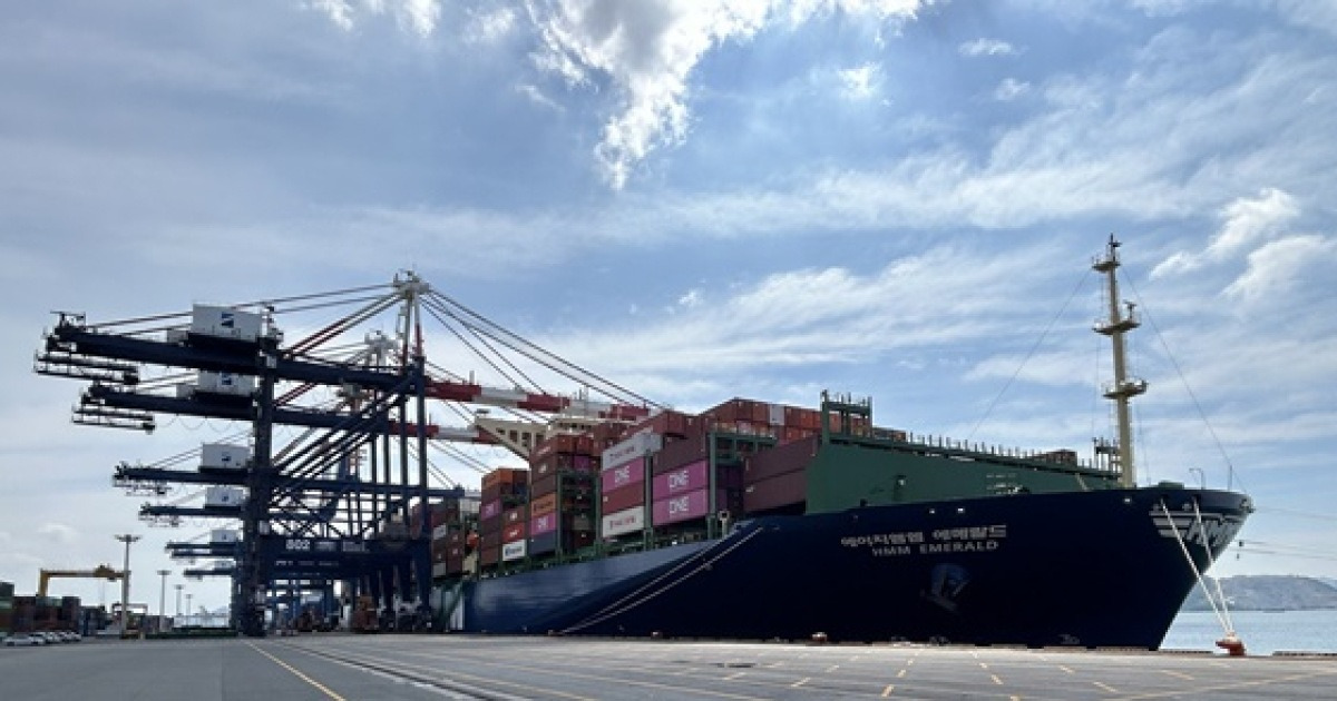 국내 최대 해운회사 HMM 북미 노선 광양항 기항