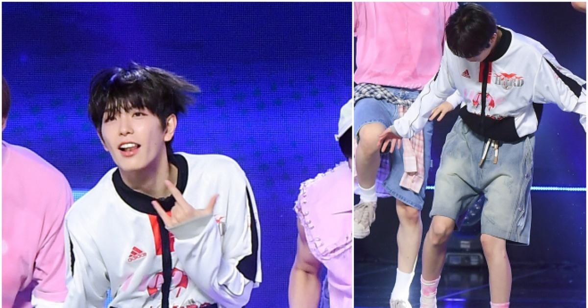 [TD포토+] 신발 벗겨진 넥스지 '의도된 JYP 퍼포먼스?'