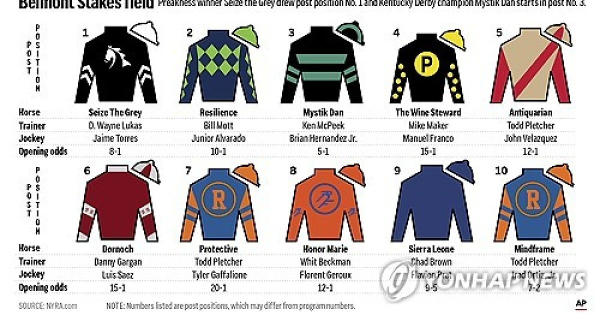BELMONT STAKES FIELD