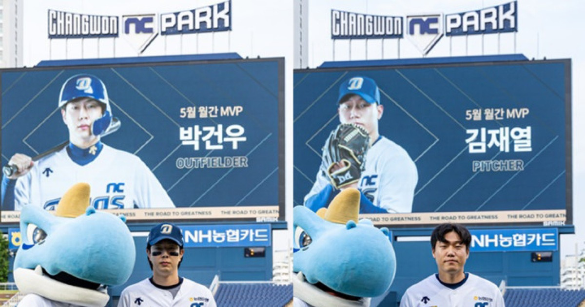 NC, 박건우-김재열 5월 MVP 선정