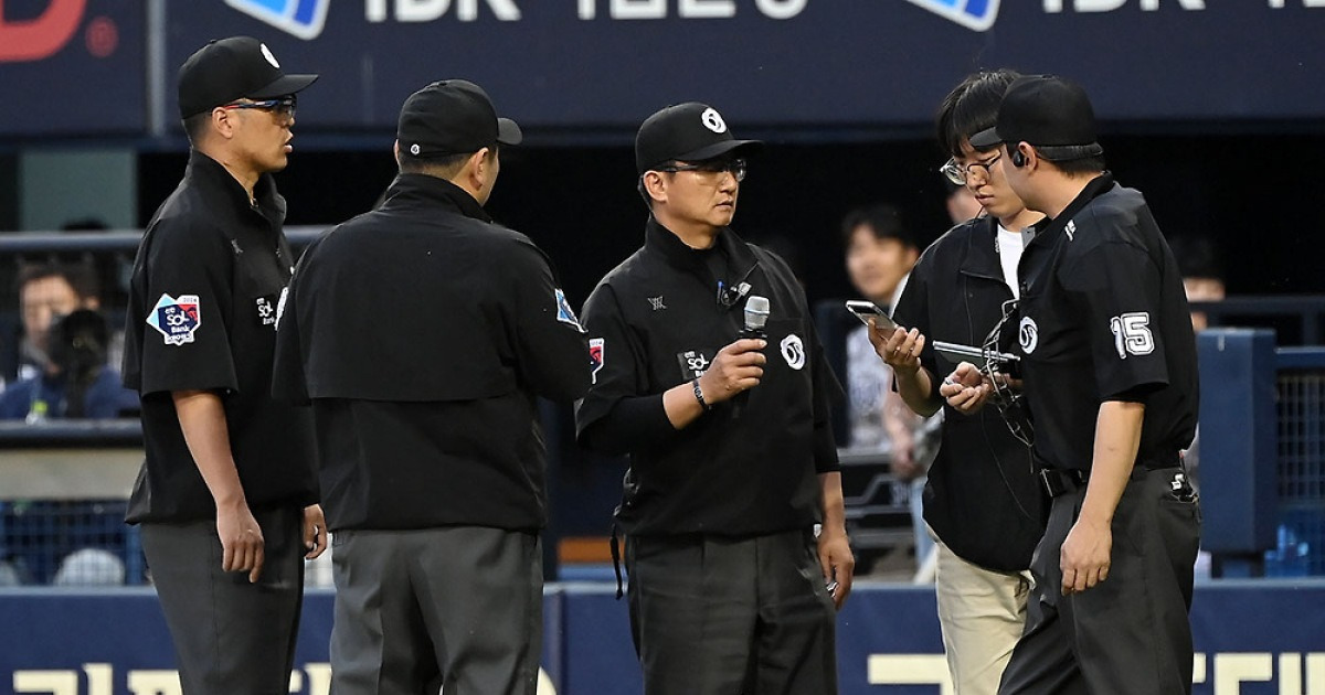 로봇심판이 또 멈췄다...SSG-삼성전 ABS, 1회말 2사서 미작동→3회초 운영 재개 [대구 라이브]