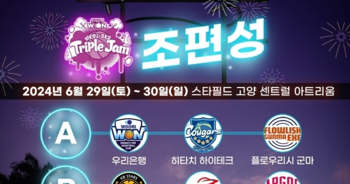 2024 WKBL 3x3 트리플잼 조편성 및 경기일정 확정, 29~30일 개최
